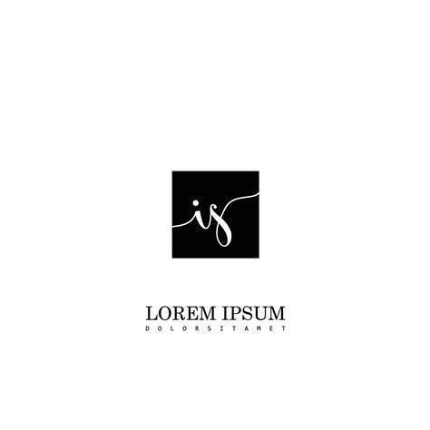 Is Initial Handwriting In Square Frame Template Design 27555228 Vector Art At Vecteezy