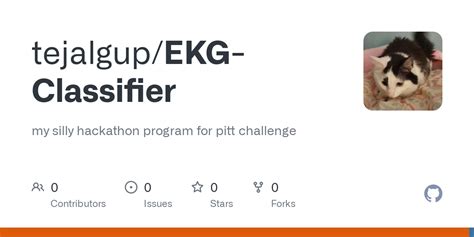 GitHub Tejalgup EKG Classifier My Silly Hackathon Program For Pitt
