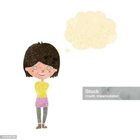 말풍선이 있는 친근하다 여자 만화 캐릭터 귀여운에 대한 스톡 벡터 아트 및 기타 이미지 귀여운 기이함 낙서 드로잉 Istock