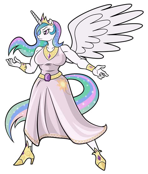 1972716 Safe Artistwangkingfun Princess Celestia Alicorn Anthro