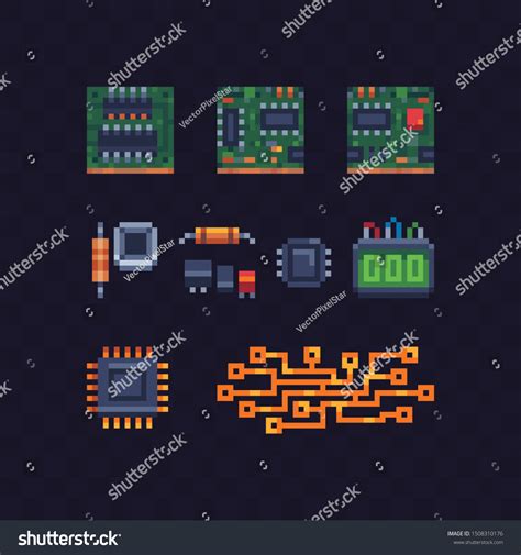 1 375 microchip pixel stock vectors and vector art shutterstock