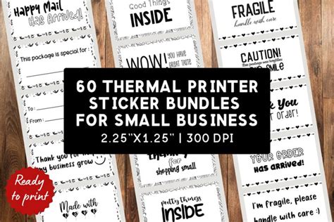 Thermal Printer Label Sticker Bundle Graphic By MikuWaku Creative Fabrica
