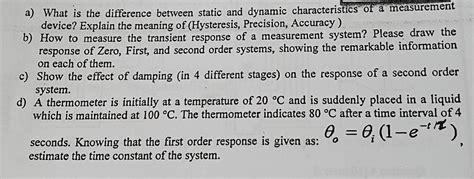 Solved A What Is The Difference Between Static And Dynamic Chegg Com