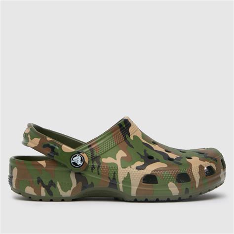 Crocs Dark Green Classic Camo Clog Sandals Shoefreak