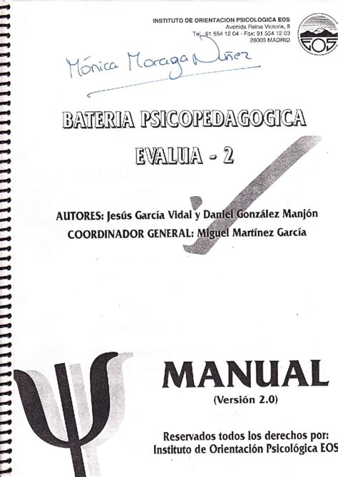 Manual evalua I E t a á á á a n a á á á ñ á yó cc f BM P C PEDAG GICA