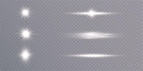 Premium Vector Set Of Bright White Light Effects Lens Reflection