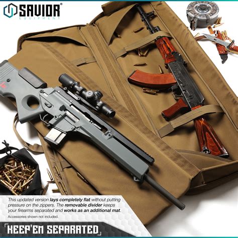 SAVIOR EQUIP Tactical Double Rifle Bag Gun Range Padded Soft Case 36