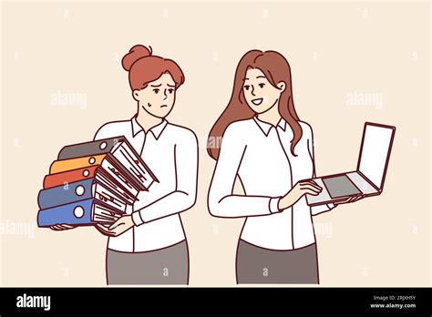 Digitalization Of Documents Stock Vector Images Alamy