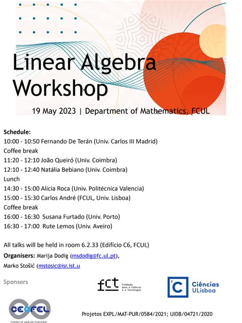 Linear Algebra Workshop Faculdade de Ciências da Universidade de Lisboa