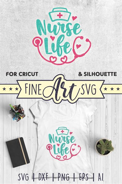 Nurse Life Svg File Cricut Silhouette Cutting Files Medical Shirt Svg Cut Design Dxf Eps Png