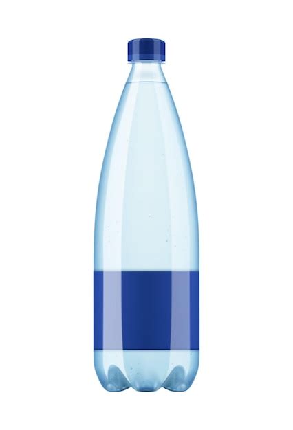 Composição realista de garrafa de água mineral imagem isolada de