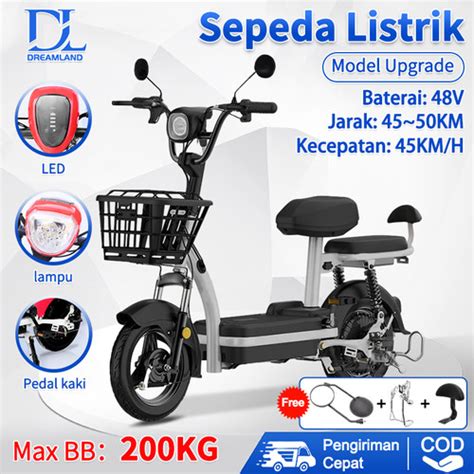 Promo Sepeda Listrik Dewasa Sepeda Motor Listrik 48v 12ah Sepeda