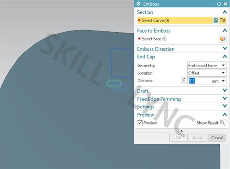 How To Create Emboss In Nx Cad Nx Cad