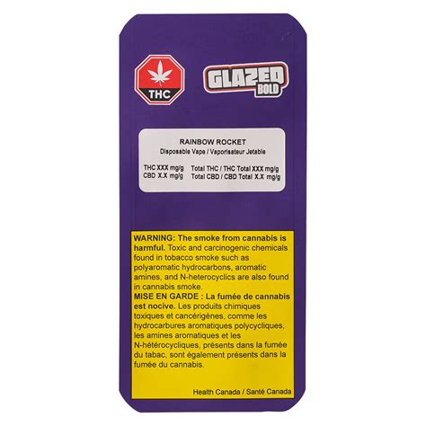 Bold Rainbow Rocket 1g Disposable Vape Up In Smoke Cannabis