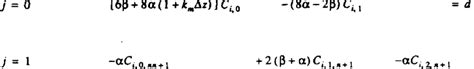 2 Dimensional Analysis Tridiagonal Matrix Of Equations For The Second