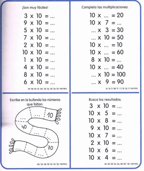 250 Fichas Para Trabajar Las Tablas De Multiplicarpágina061