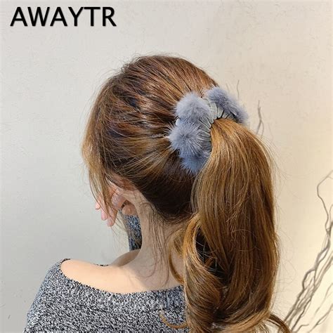 Awatyr 패션 여성 헤어 볼 롤빵 머리 발톱 말꼬리 버클 플러시 헤어 클립 버드 네스트 헤어 액세서리 여성 포니 테일 머리