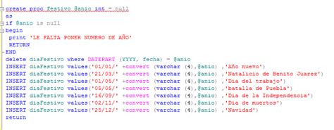 Sql Server Procedimiento Para Obtener Fechas