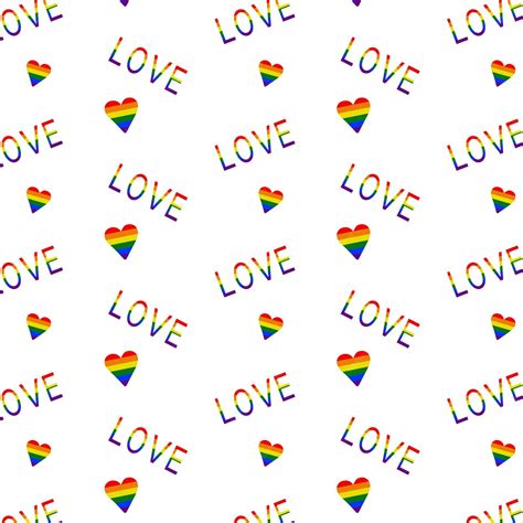 Premium Vector Lgbt Pride Month Pattern With Hearts And The Word Love