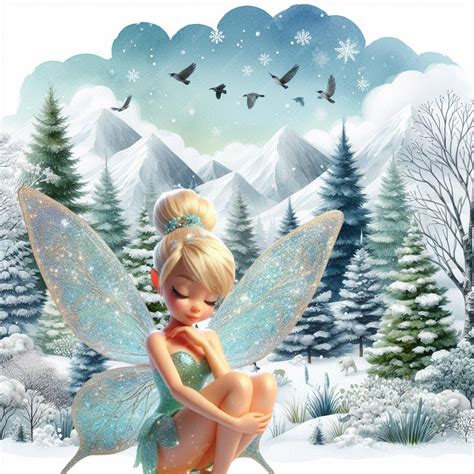 Premium Psd Tinkerbell Fly In Forest