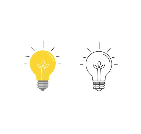 Light Bulb For Energy And Idea Symbol Vector Art At Vecteezy
