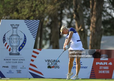 Charley Hull Of England And The European Team Plays Her Tee Shot On