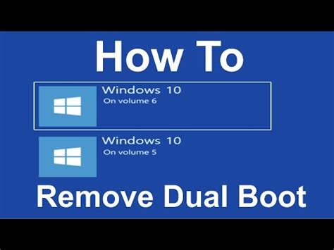 How To Remove Dual Boot Windows YouTube