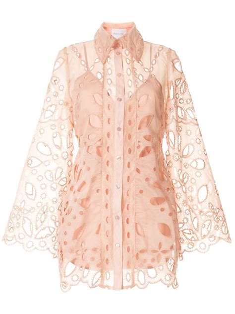 Alice Mccall Baudelaire Broderie Anglais Mini Dress In Pink ModeSens