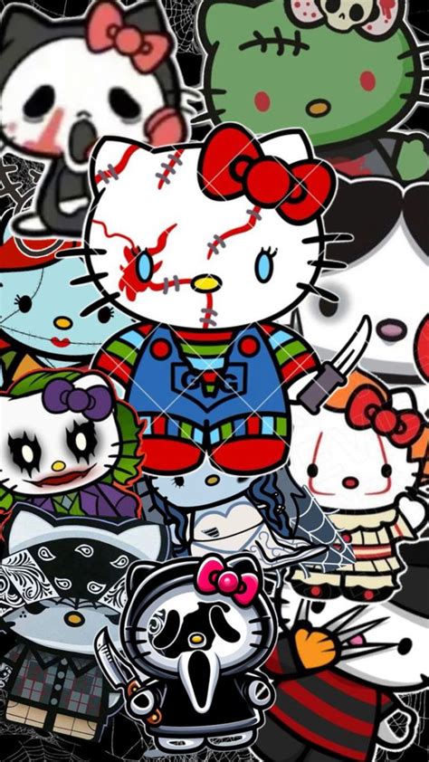 Pin By Lillie Pool On Iphone Wallpaper Hello Kitty Halloween