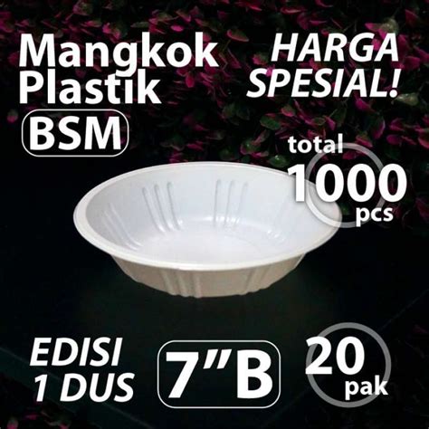 Jual Free Ongkir Paket 1 Dus Mangkok Plastik Bsm 7 Inci Tipe B
