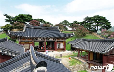 남계서원에 핀 배롱나무 꽃 뉴스1