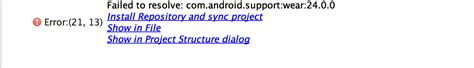 Android Standard Suggested Dependencies Give Gradle Sync Error Failed