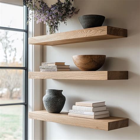 White Oak Floating Shelf Brick Mill Furniture