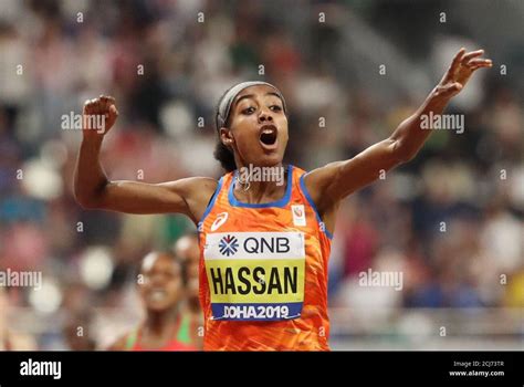 Netherlands Sifan Hassan Celebrates Winning Gold 1500 Metres Womens