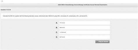 Solved Calculate The ANC For A Patient With The Following Chegg Com