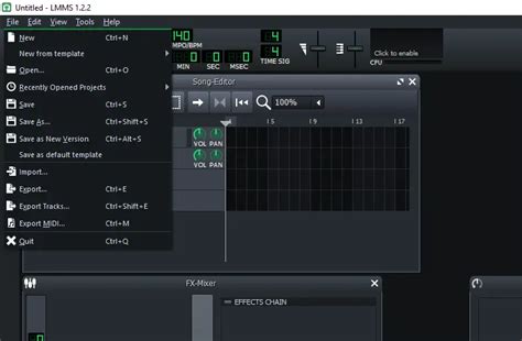 LMMS Keyboard Shortcuts DefKey