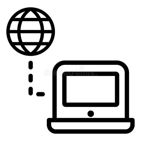 Internet Connection Line Icon Stock Vector Illustration Of Design