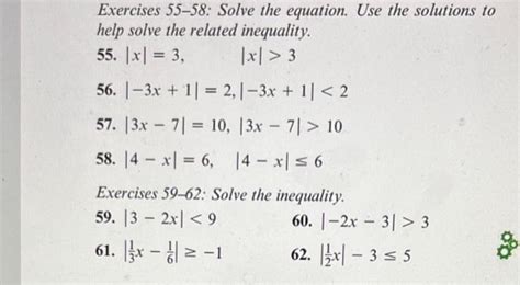 Solved Exercises Solve The Equation Use The Chegg Com