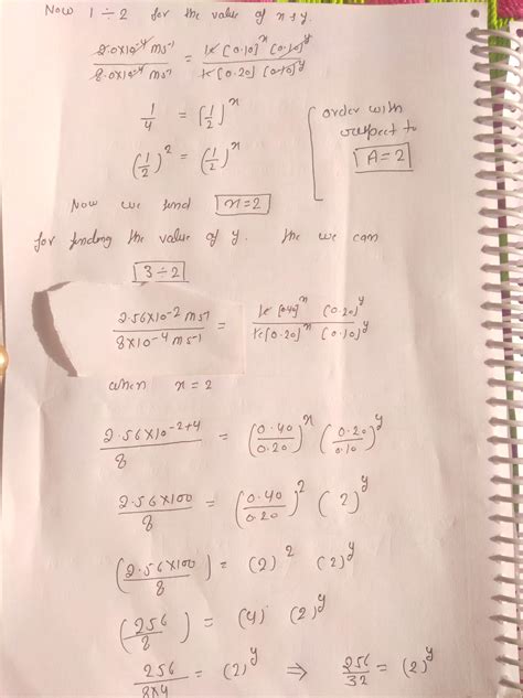 Solved F 8 Given The Following Reaction And Experimental Data At