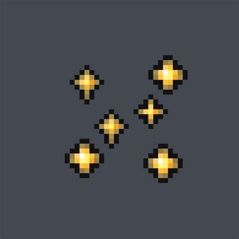 Lumière Clignotante Dans Un Style Pixel Art Vecteur Premium