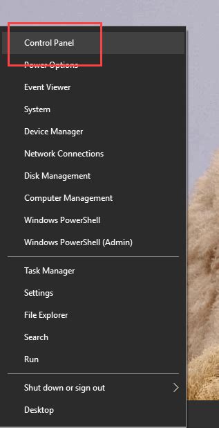 How To Show The Control Panel Option In Windows S Win X Menu Make Tech Easier
