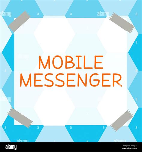 Conceptual Display Mobile Messenger Concept Meaning Mobile Tool That Allows Users To Send Chat