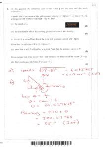 Vectors Answers Yorkshire Maths Tutor