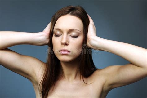 Close Up Of Beautiful Young Woman Posing Stock Image Image Of Young