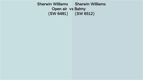 Sherwin Williams Open Air Vs Balmy Side By Side Comparison