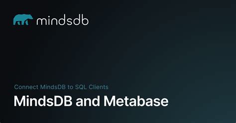 Mindsdb And Metabase Mindsdb