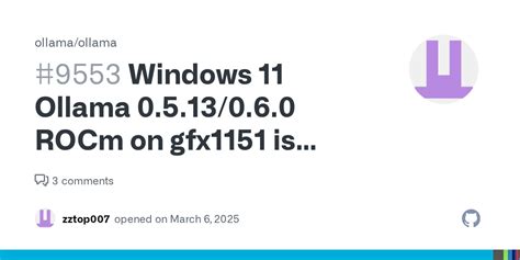 Windows 11 Ollama 0513060 Rocm On Gfx1151 Is Broken · Issue 9553