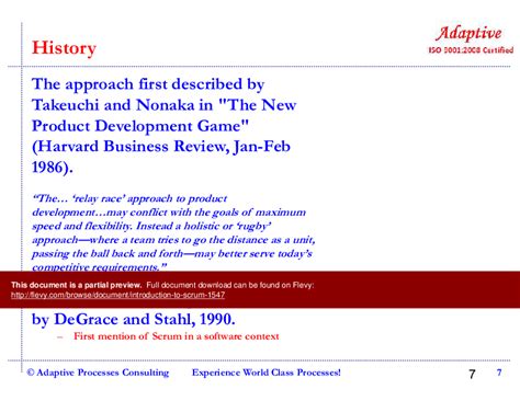 Introduction To Scrum PPT Slide Deck