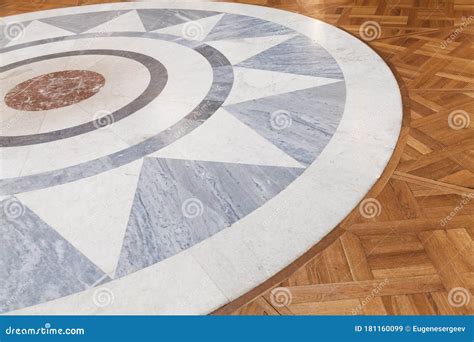 Vintage Decorative Flooring With Brown Wooden Parquet Stock Image