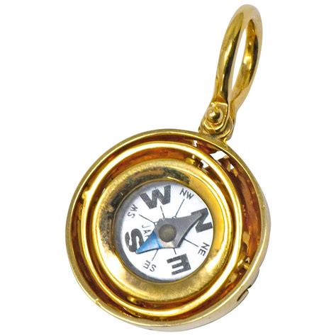 Accar Vintage 14 Karat Gold Gyroscope Compass Pendant At 1stdibs
